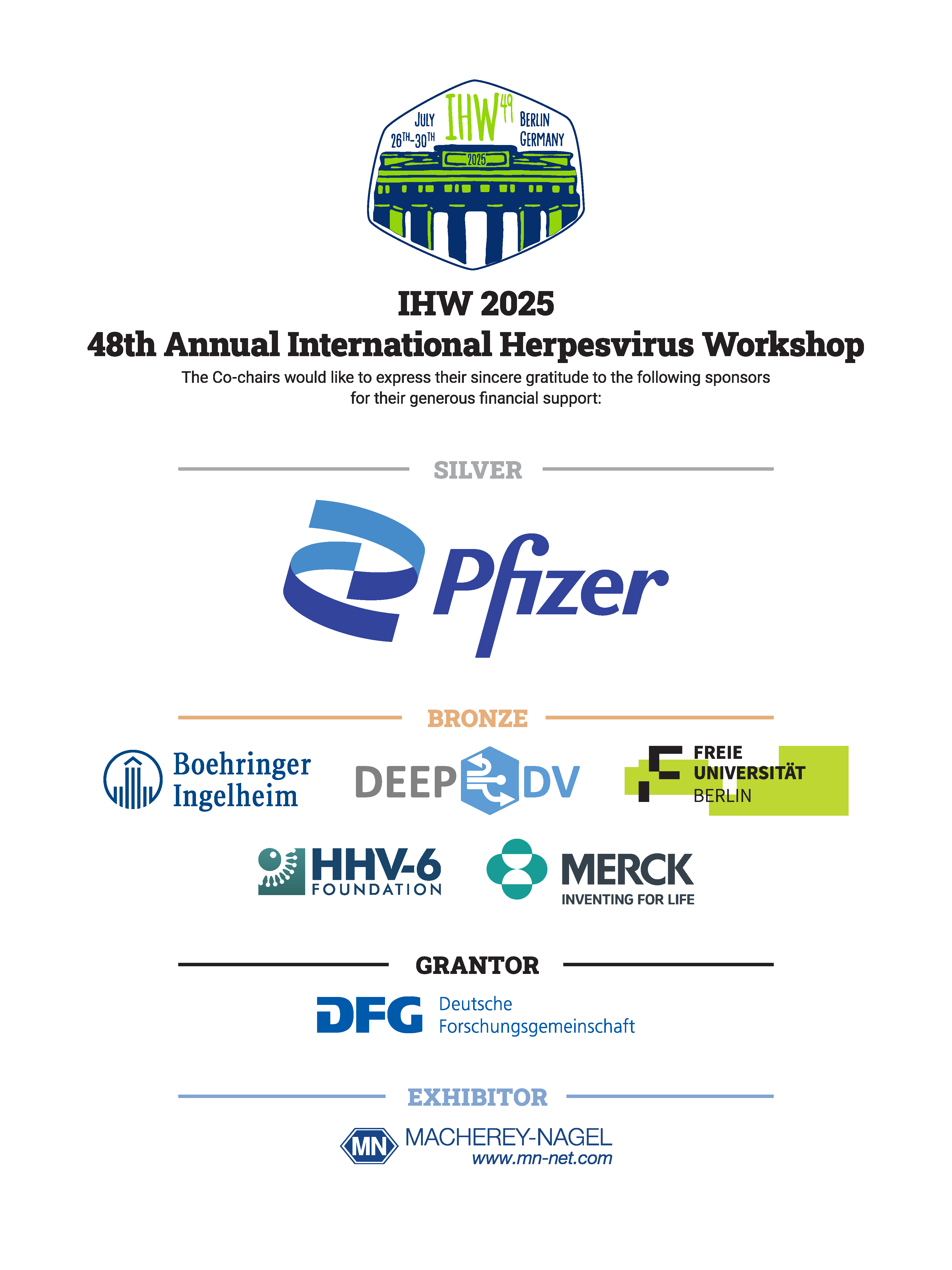 Sponsors | 49th Annual International Herpesvirus Workshop
